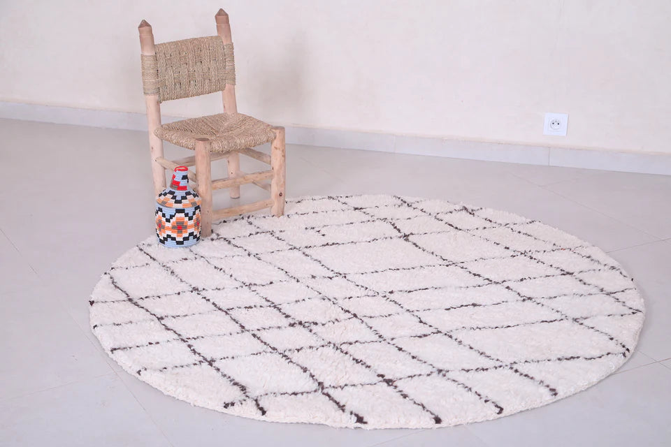 Handmade Moroccan Round Rug - Custom Carpet – Beni ourain rug