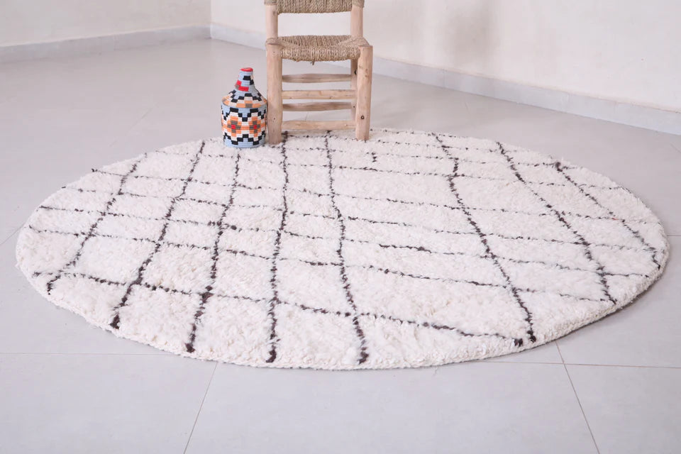 Handmade Moroccan Round Rug - Custom Carpet – Beni ourain rug